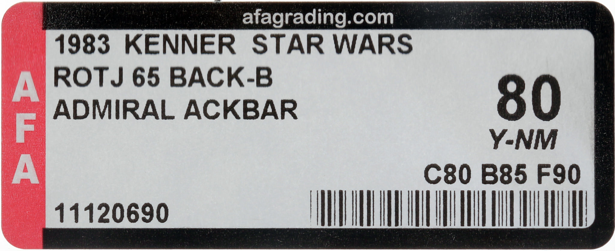 Star Wars 1983 Vintage Palitoy Tri-Logo 70 Back B Snowtrooper MOC AFA ...